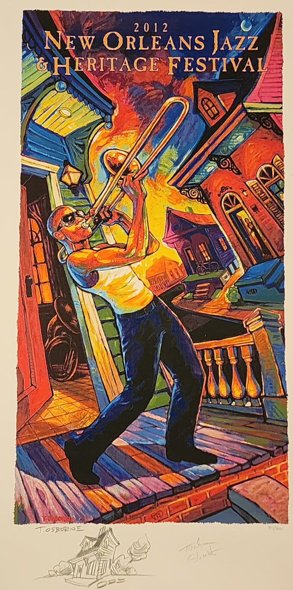 2012 New Orleans Jazz Fest Poster - Remarque – Geaux Art